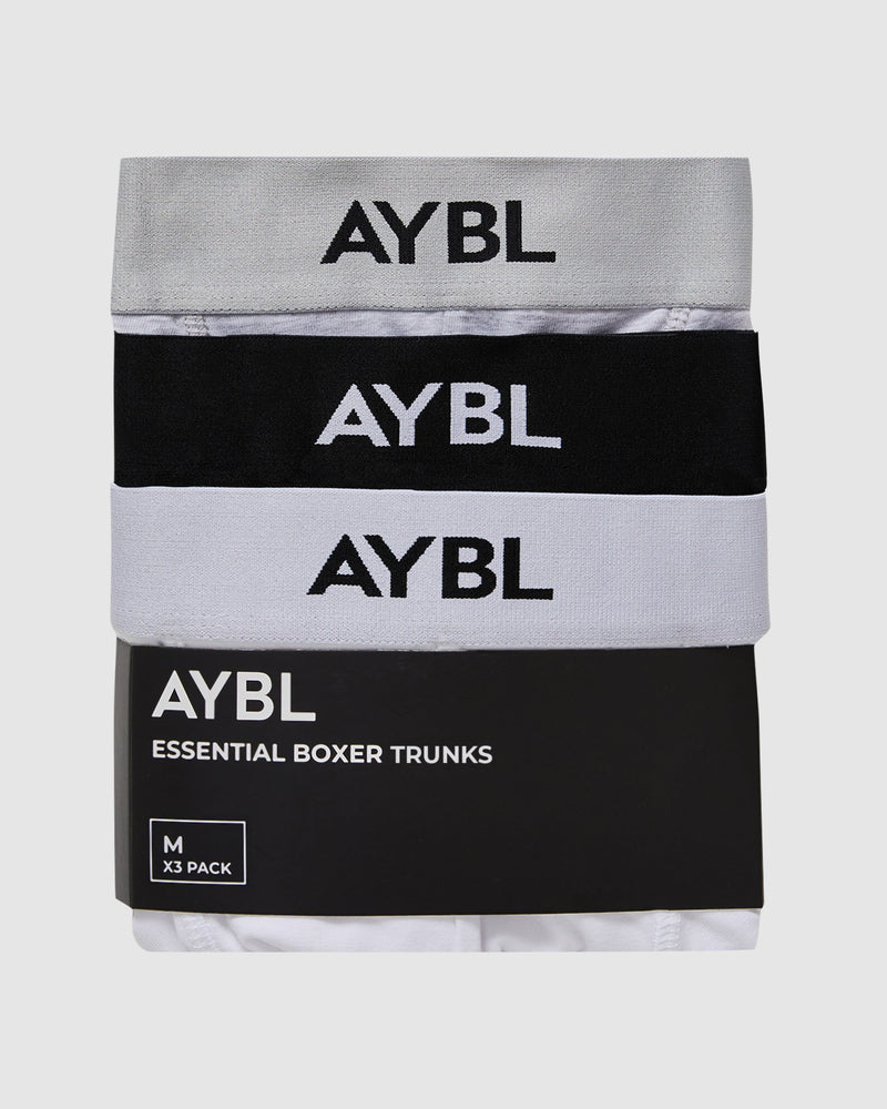 Essential Boxer Trunk (3 pack) - Black/White/Grey – AYBL USA