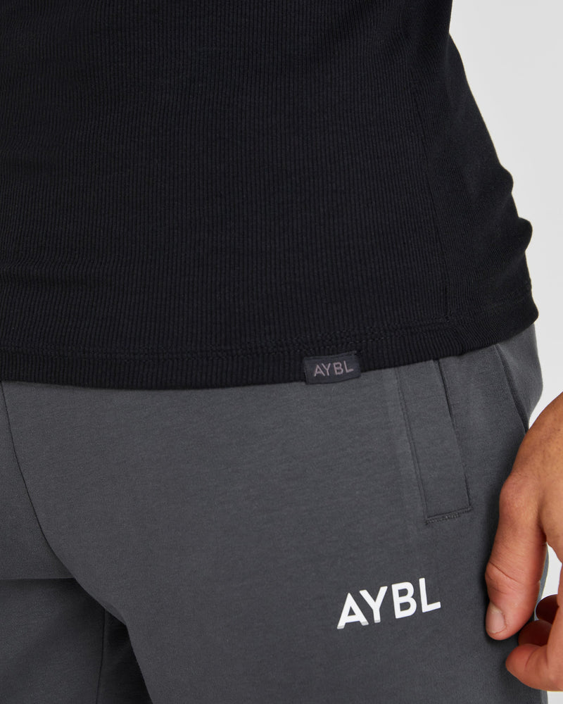 Essential Ribbed Tank - Black – AYBL USA