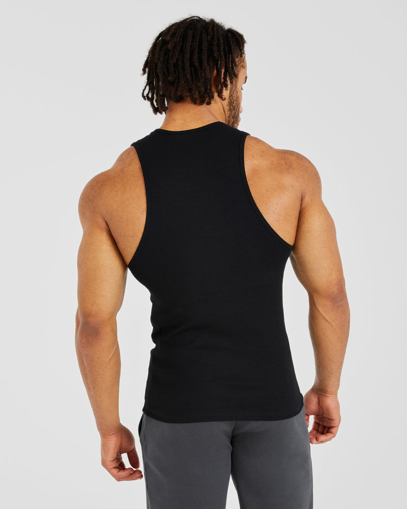 Essential Ribbed Tank - Black – AYBL USA