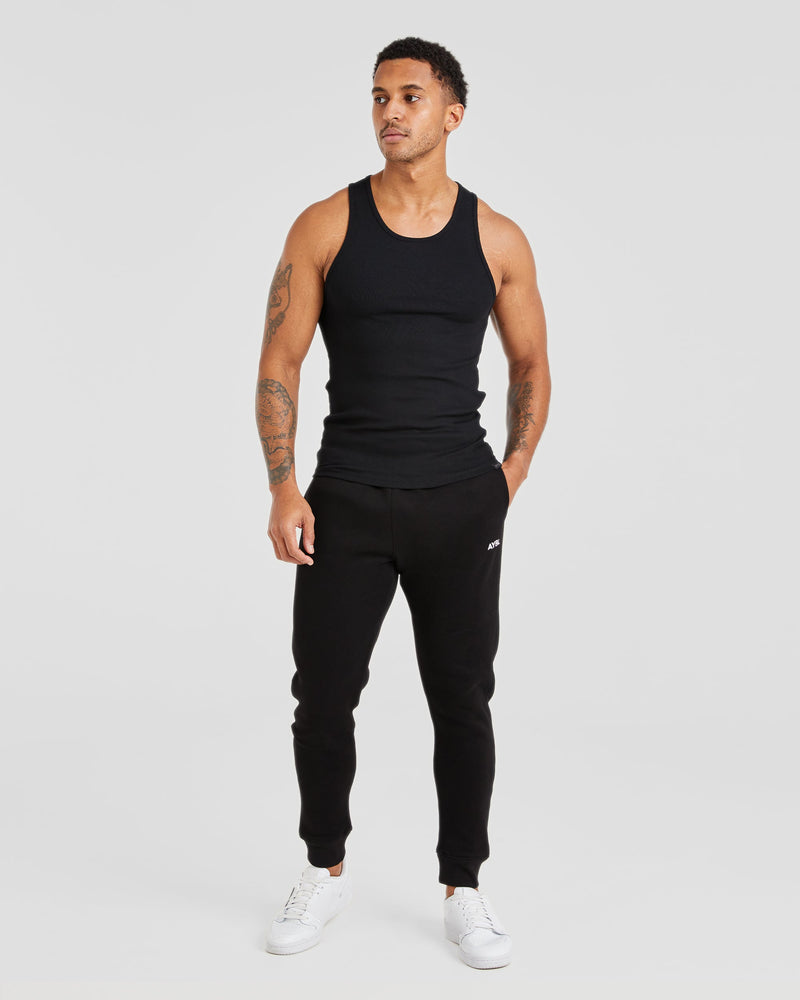Muscle Ribbed Tank - Black – AYBL USA