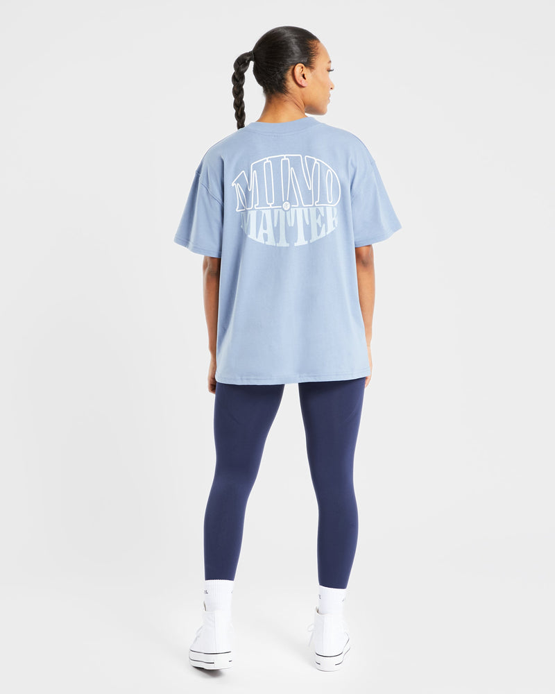 Mind Over Matter Oversized T Shirt - Blue – AYBL USA