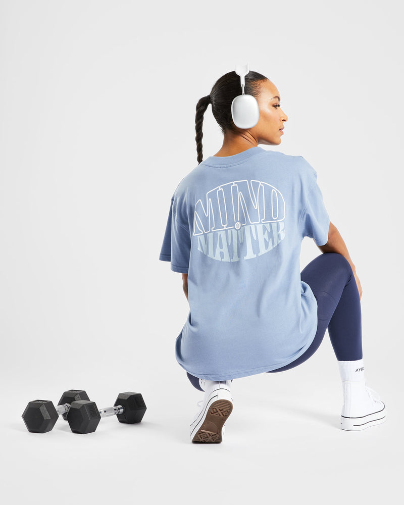 Mind Over Matter Oversized T Shirt - Blue – AYBL USA