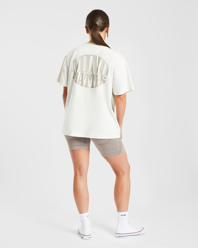 Mind Over Matter Oversized T Shirt - Beige/Brown – AYBL USA