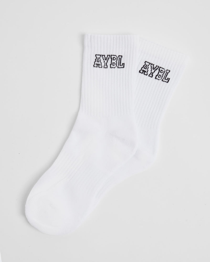 Varsity Crew Socks White Aybl Usa